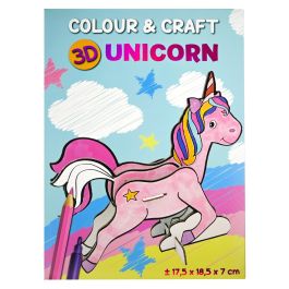 Kleur en knutsel je eigen 3D dier - Unicorn